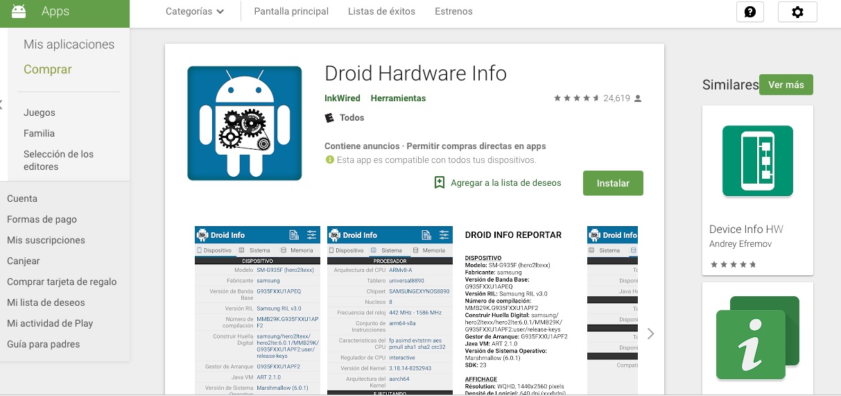 Sitio del día: Un app que te permite conocer tu dispositivo android Sitio del día: Un app que te permite conocer tu dispositivo android